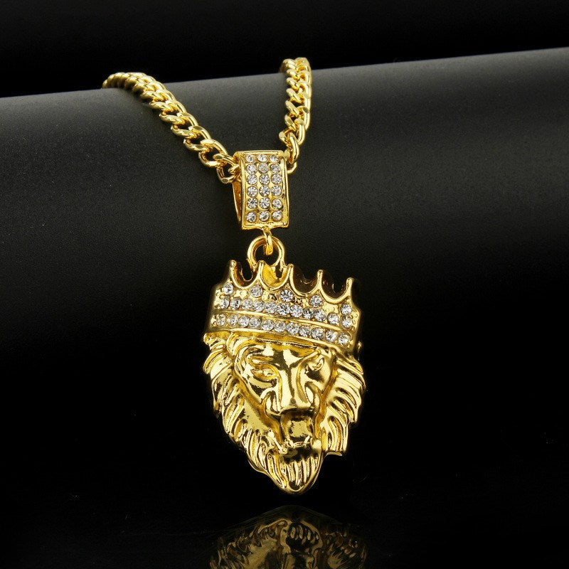 Iced Lion Head Pendant – Crazycoolchain