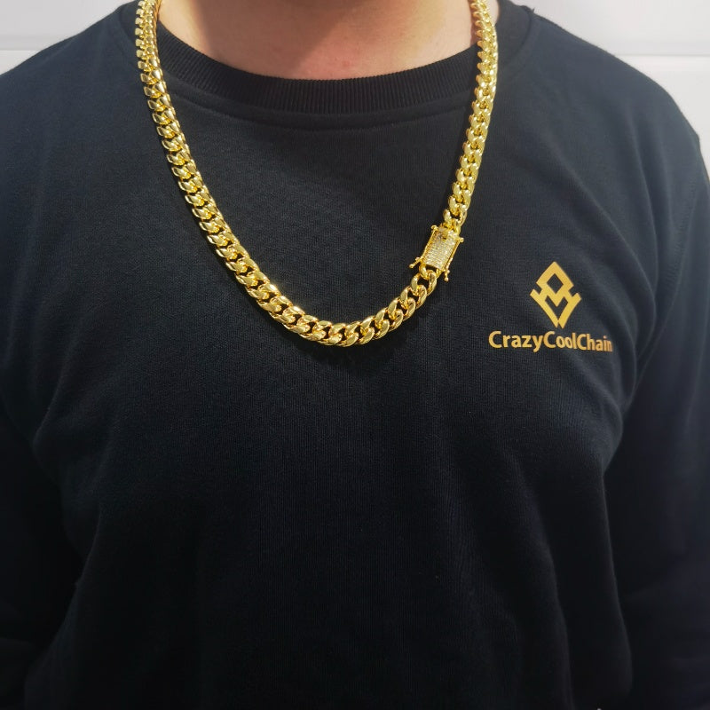 6-18mm Wide Cuban Chain(Full Diamond Oval Buckle) – Crazycoolchain