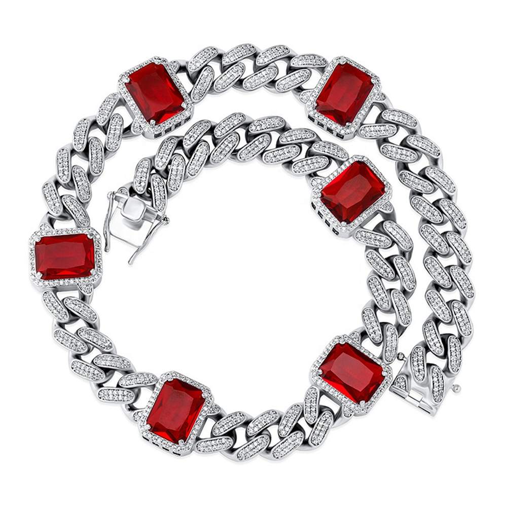 13mm Chunky Ruby Cuban Chain – Crazycoolchain