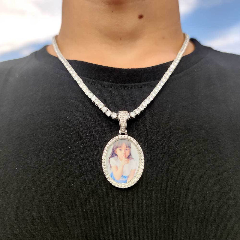 【Custom】Oval Photo Memory Pendant – Crazycoolchain