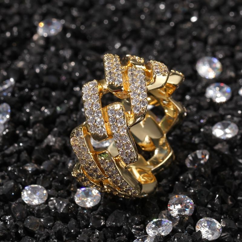 Glittering Iced Cuban Ring – Crazycoolchain